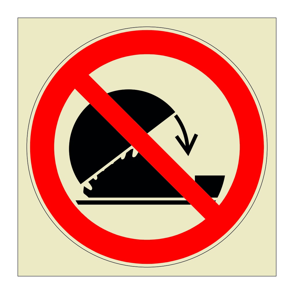 Do not use unless guards are in position symbol (Marine Sign) | British ...
