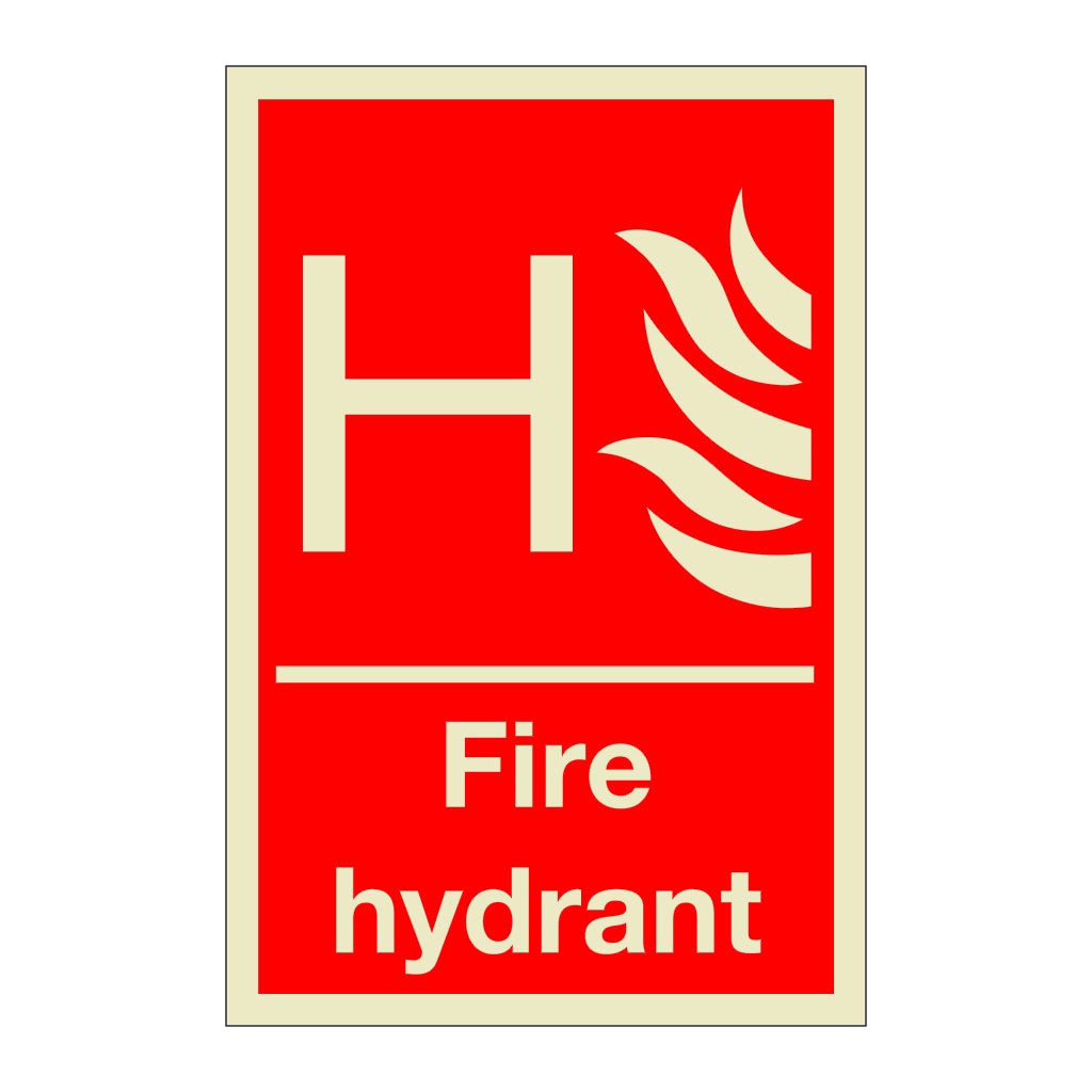 Fire hydrant sign | British Safety Signs
