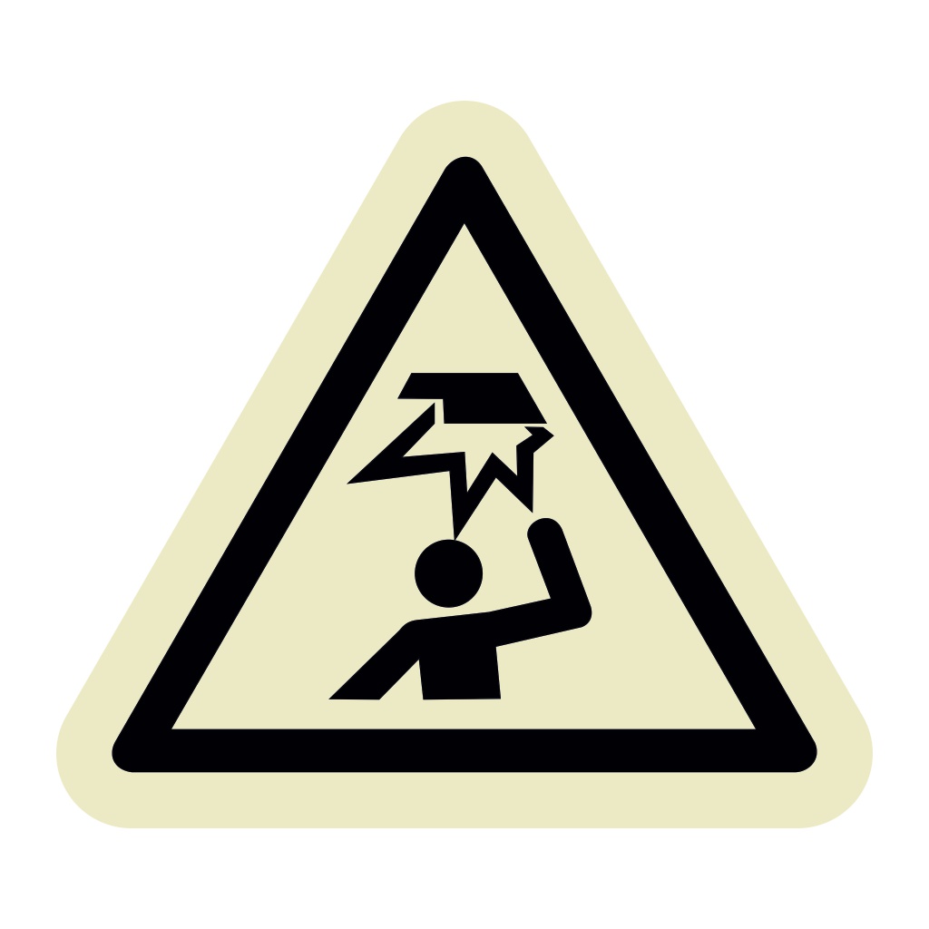 Overhead obstacle symbol (Marine Sign) | British Safety Signs