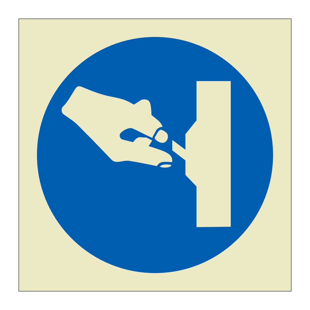 Switch off after use symbol (Marine Sign) | British Safety Signs