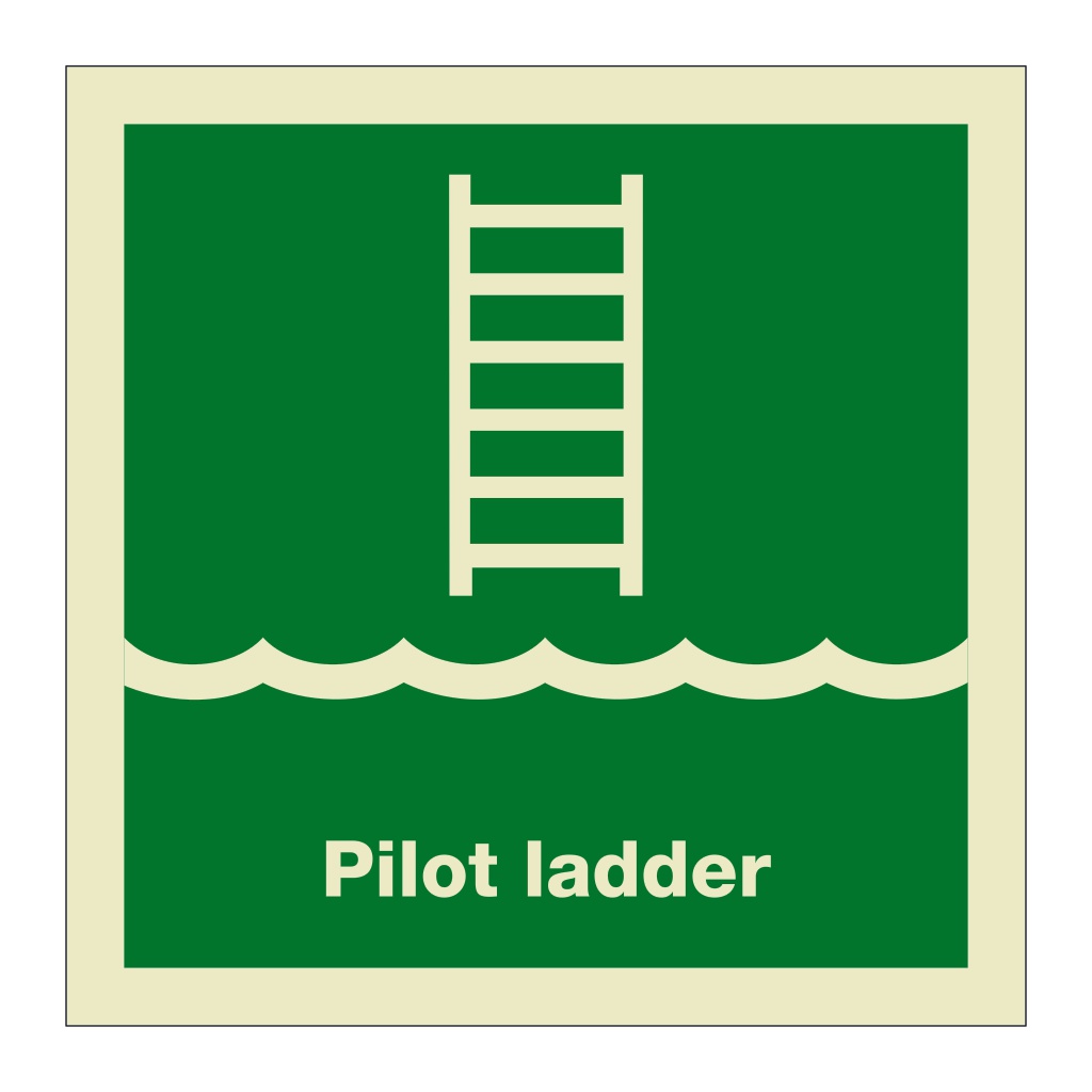 Pilot ladder with text (Marine Sign) | British Safety Signs
