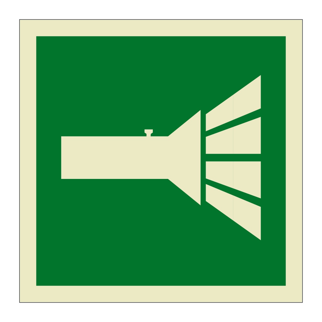 Emergency torch symbol (Marine Sign) | British Safety Signs