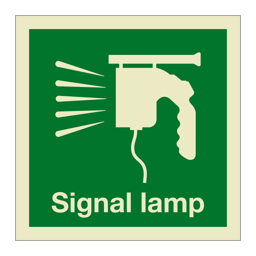 Signal lamp symbol sign (Marine Sign) | British Safety Signs