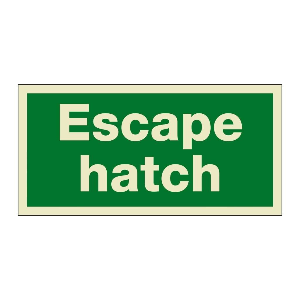 Escape hatch (Marine Sign) | British Safety Signs