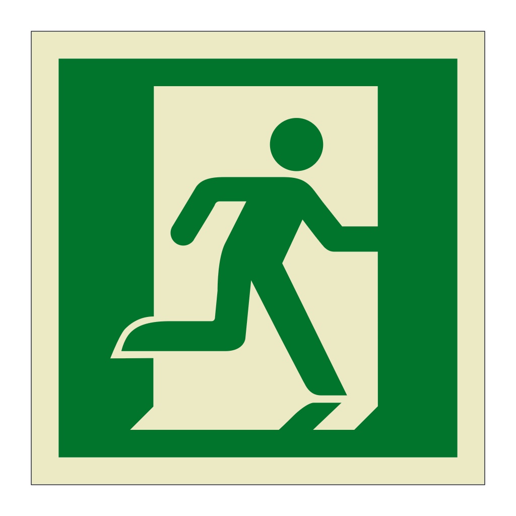 Emergency exit running man right symbol (Marine Sign) | British Safety ...