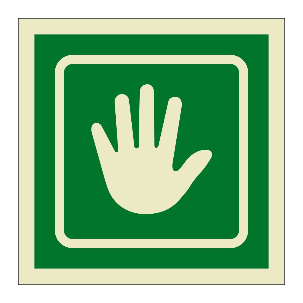 Push to open symbol (Marine Sign) | British Safety Signs