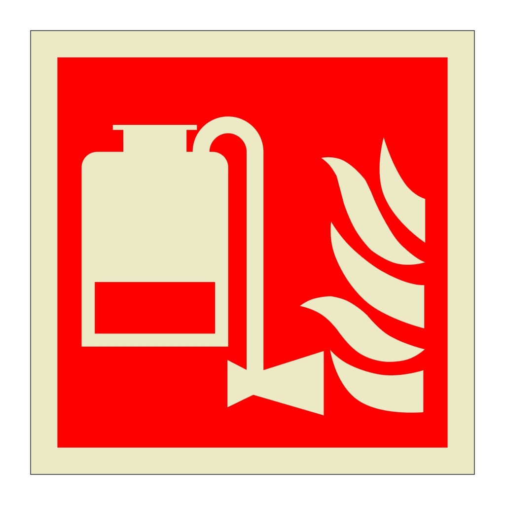 Portable foam applicator unit symbol (Marine Sign) | British Safety Signs