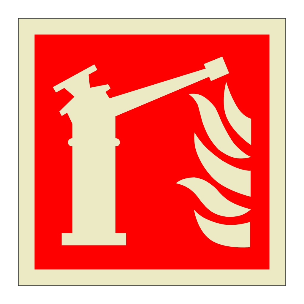 Fire monitor symbol (Marine Sign) | British Safety Signs