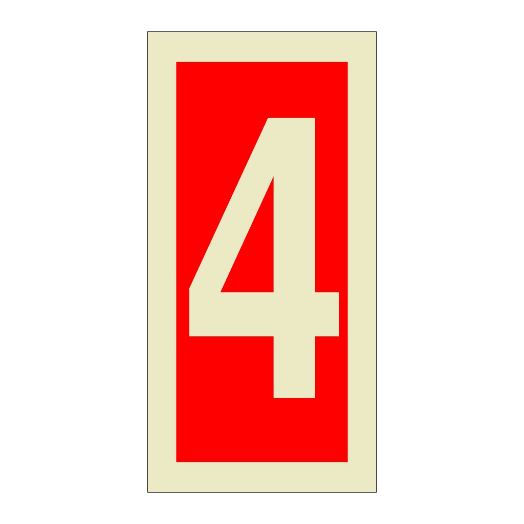 Number 4 (Marine Sign) | British Safety Signs