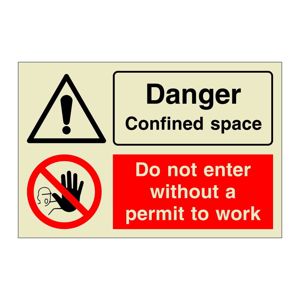 Confined Space Entry Signs ANSI Safety Label Danger Confined Space