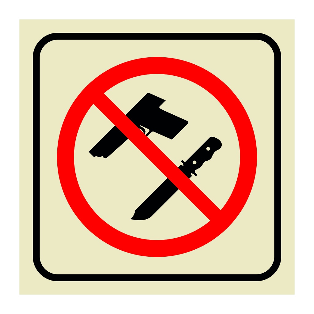 Carry No Weapons on Board (Marine Sign) | British Safety Signs